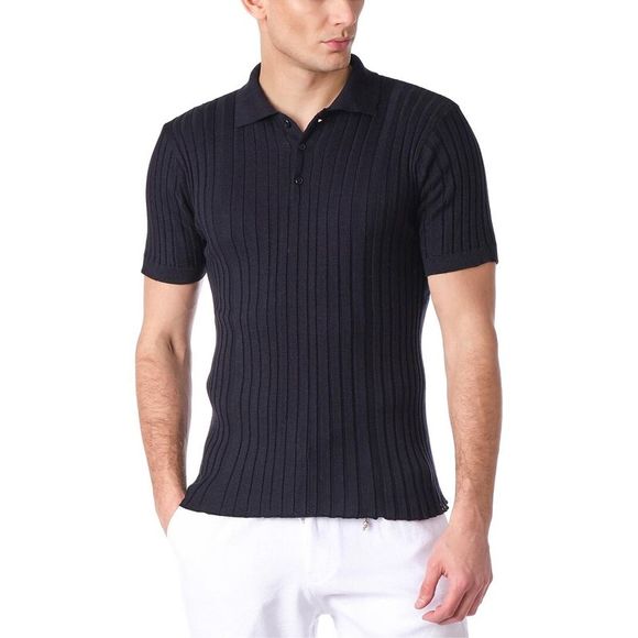 Ron Tomson | Shirts | Ron Tomson Ribbed Polo Shirt | Poshmark